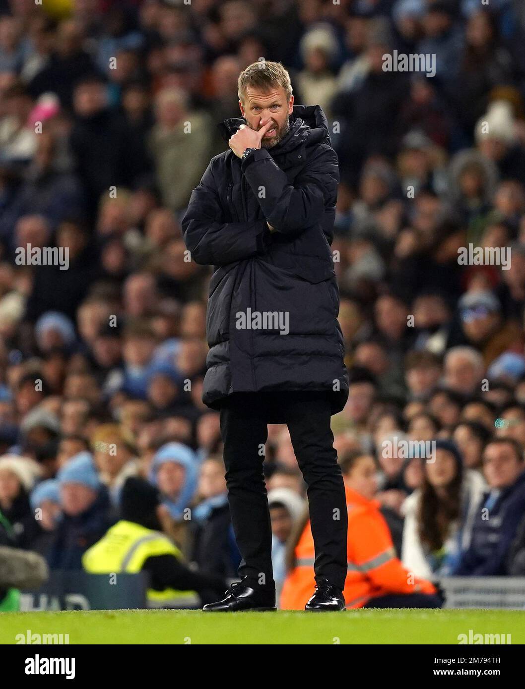 Chelsea manager graham potter on the touchline during the emirates fa ...