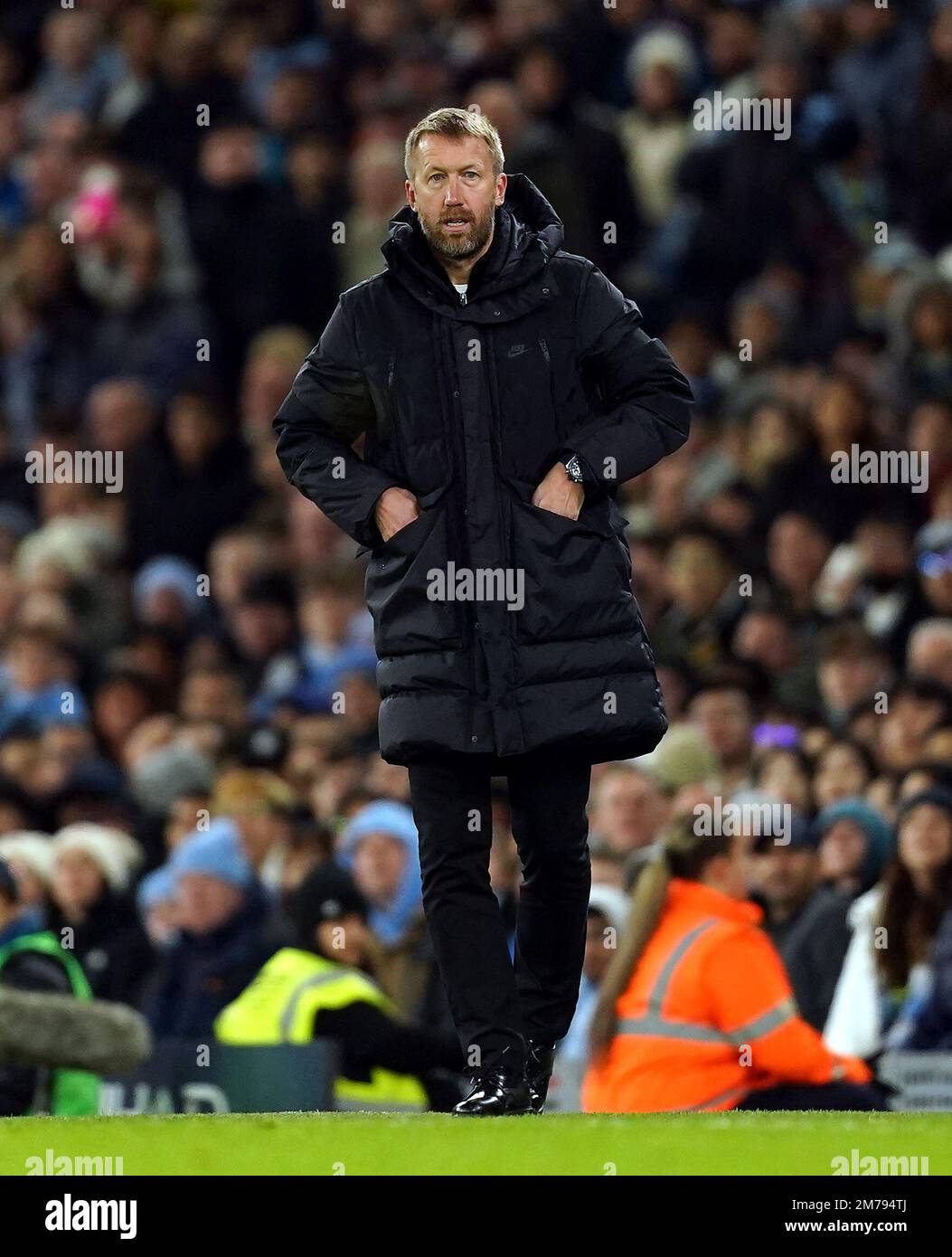 Chelsea manager graham potter on the touchline during the emirates fa ...