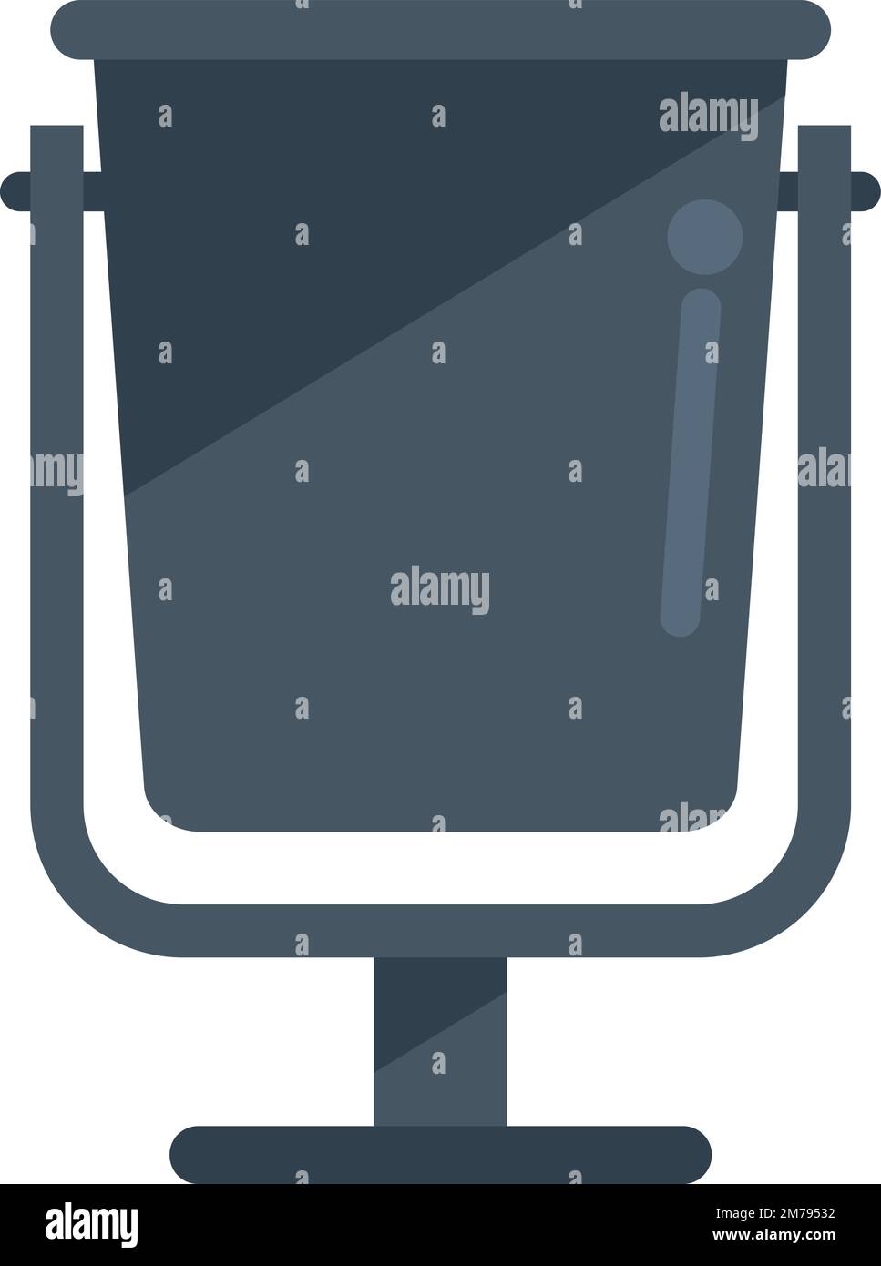 Street trash bin icon flat vector. Organic waste. Glass reuse isolated Stock Vector Image & Art ...