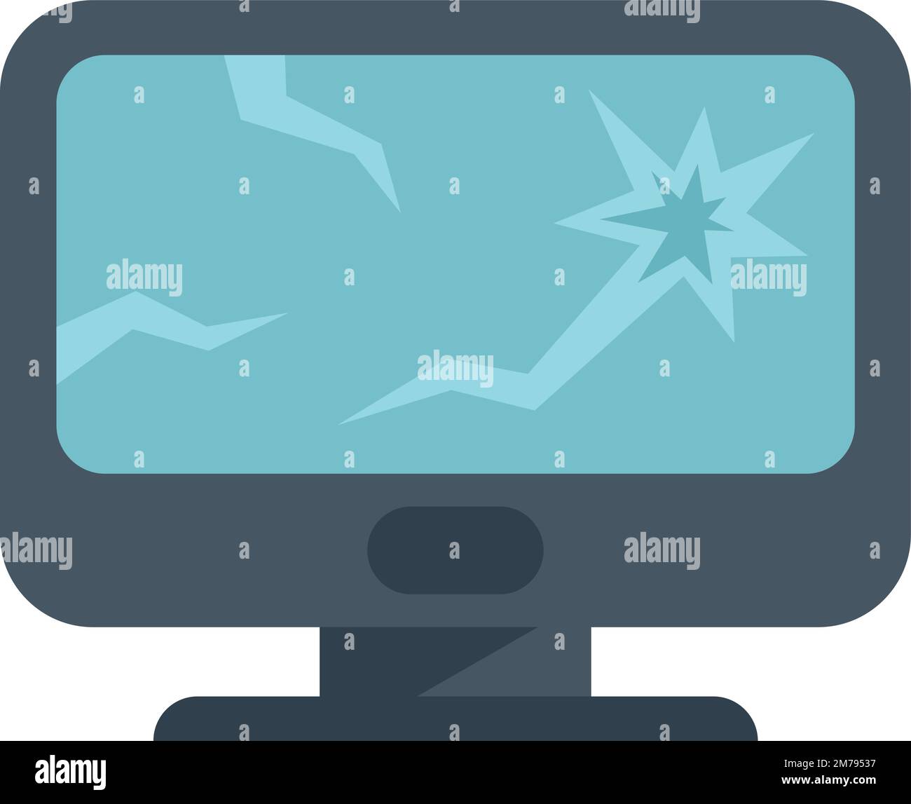 Computer trash icon flat vector. Waste rubbish. Reduce reuse isolated ...