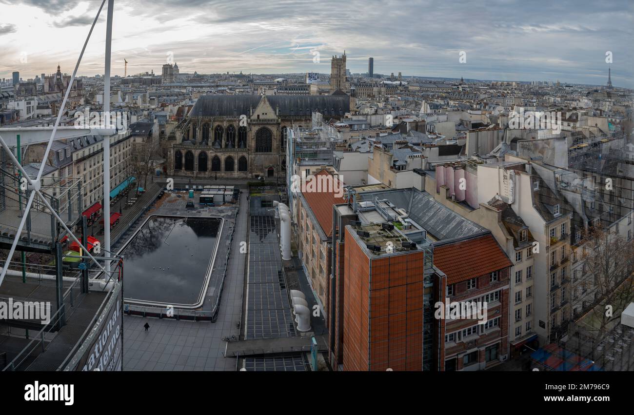 The Centre Pompidou: Panoramic View of Paris from the rooftop of The ...