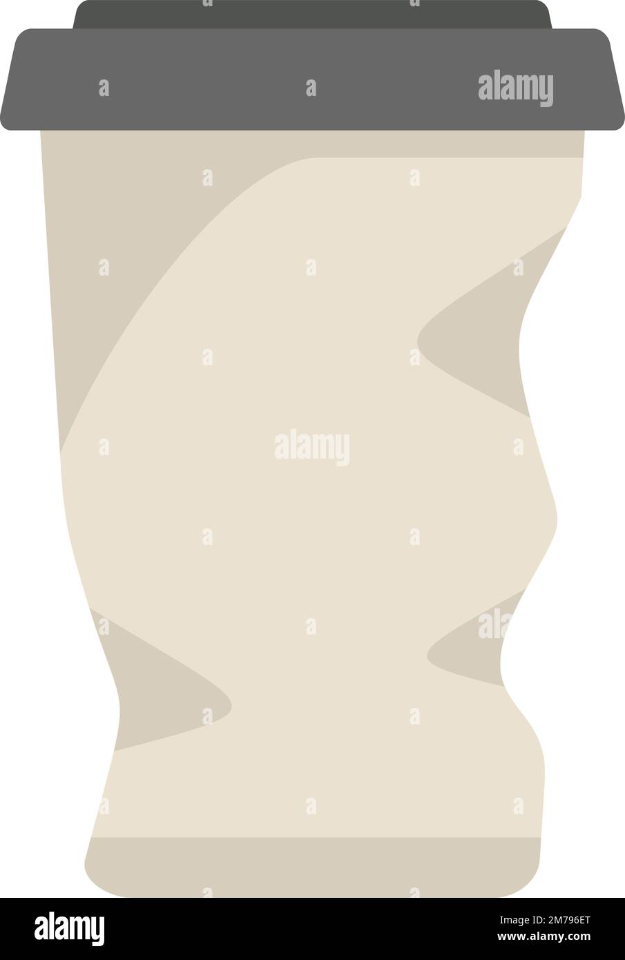 Paper cup recycle icon flat vector. Trash garbage. Reduce reuse ...