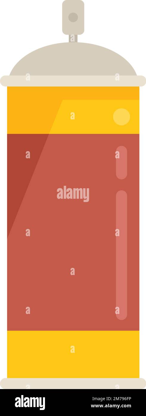 Spray waste icon flat vector. Recycle bin. Garbage metal isolated Stock ...