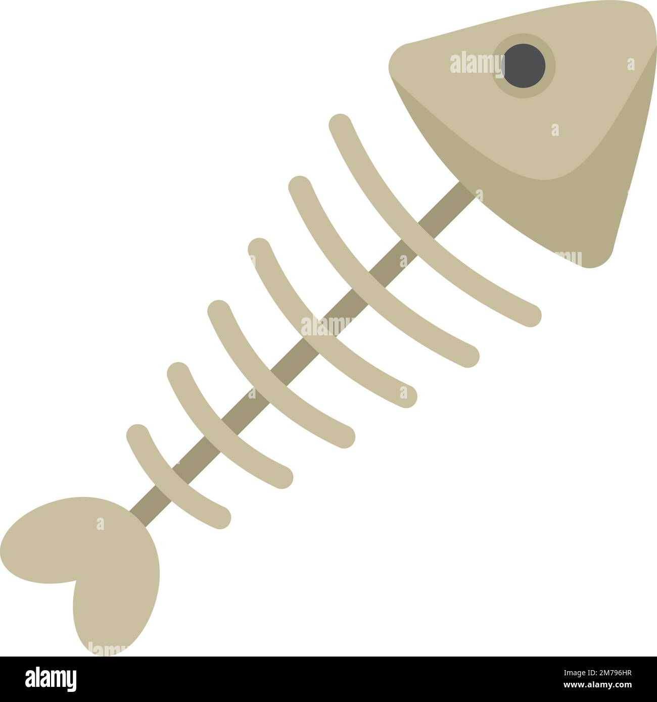 Fish waste icon flat vector. Food trash. Ecology vegetable isolated ...