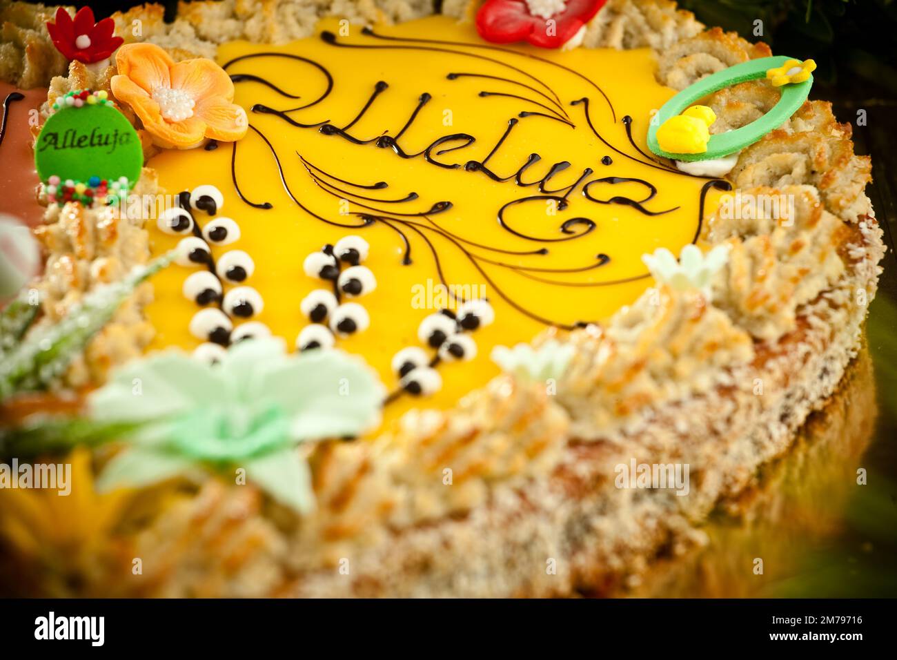 Easter baking. Mazurkas and Easter cakes. The work of a confectioner ...