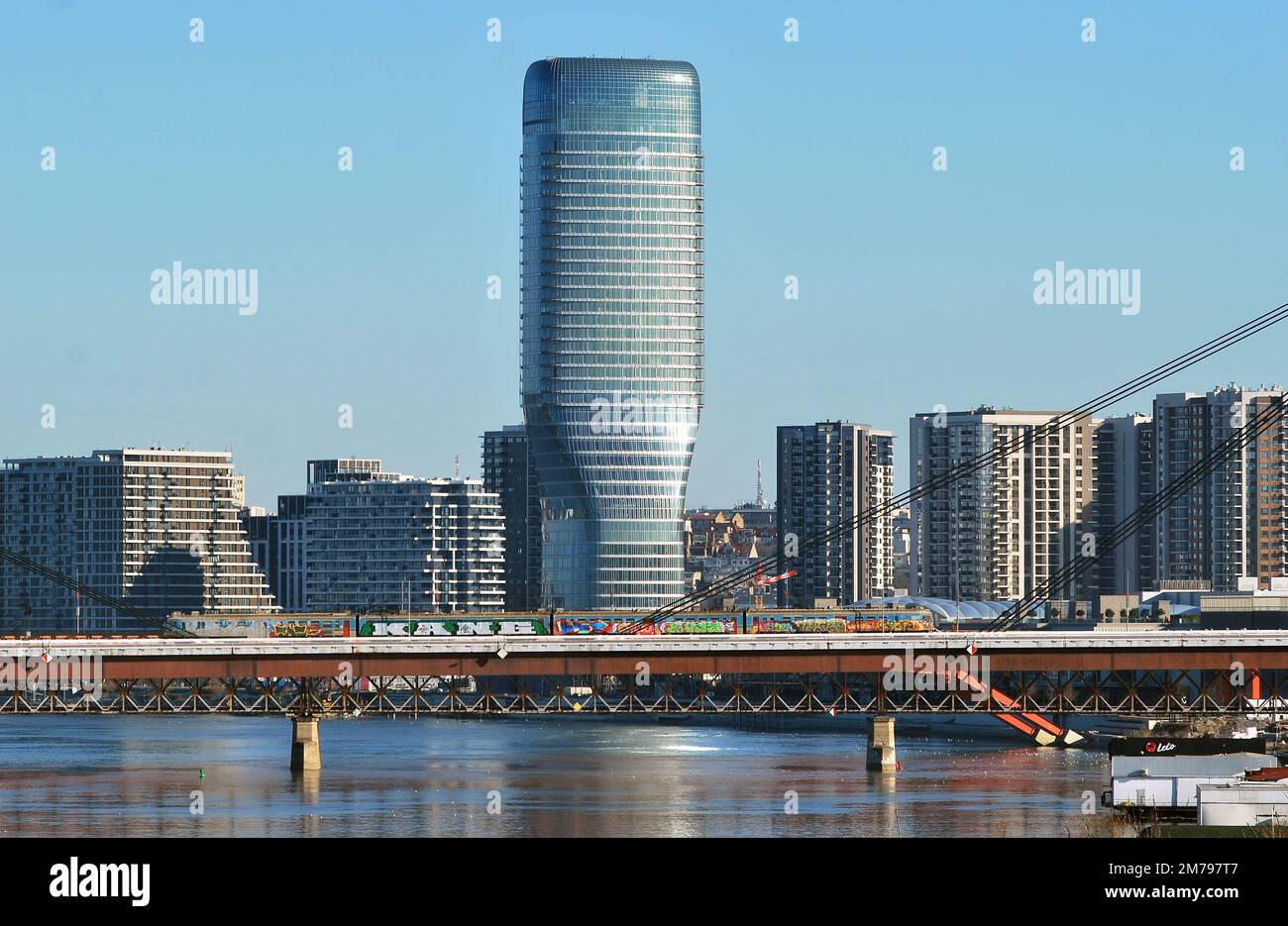 Waterfront of Belgrade city Stock Photo - Alamy