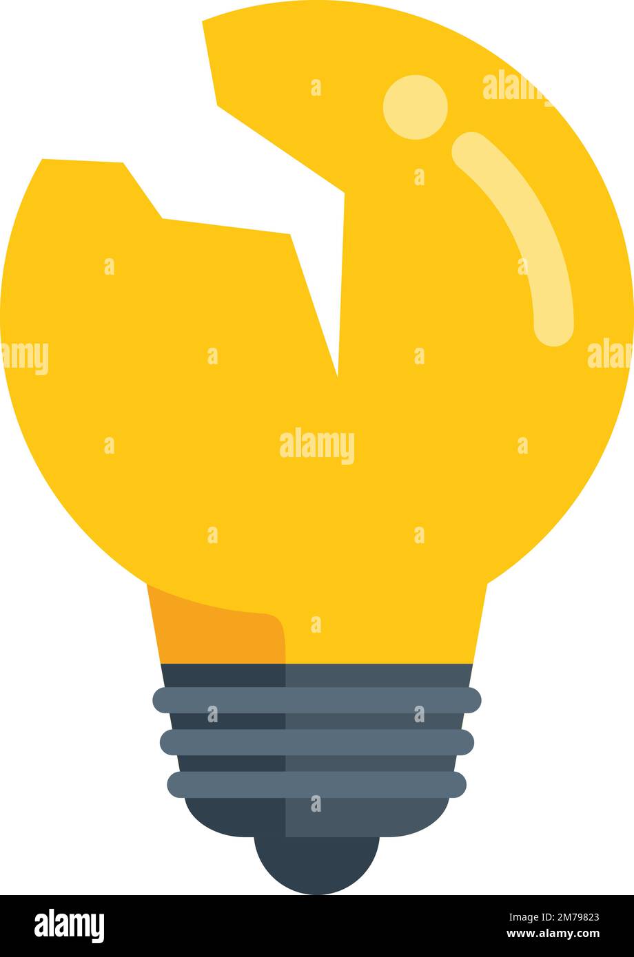Bulb waste icon flat vector. Trash garbage. Metal reuse isolated Stock ...