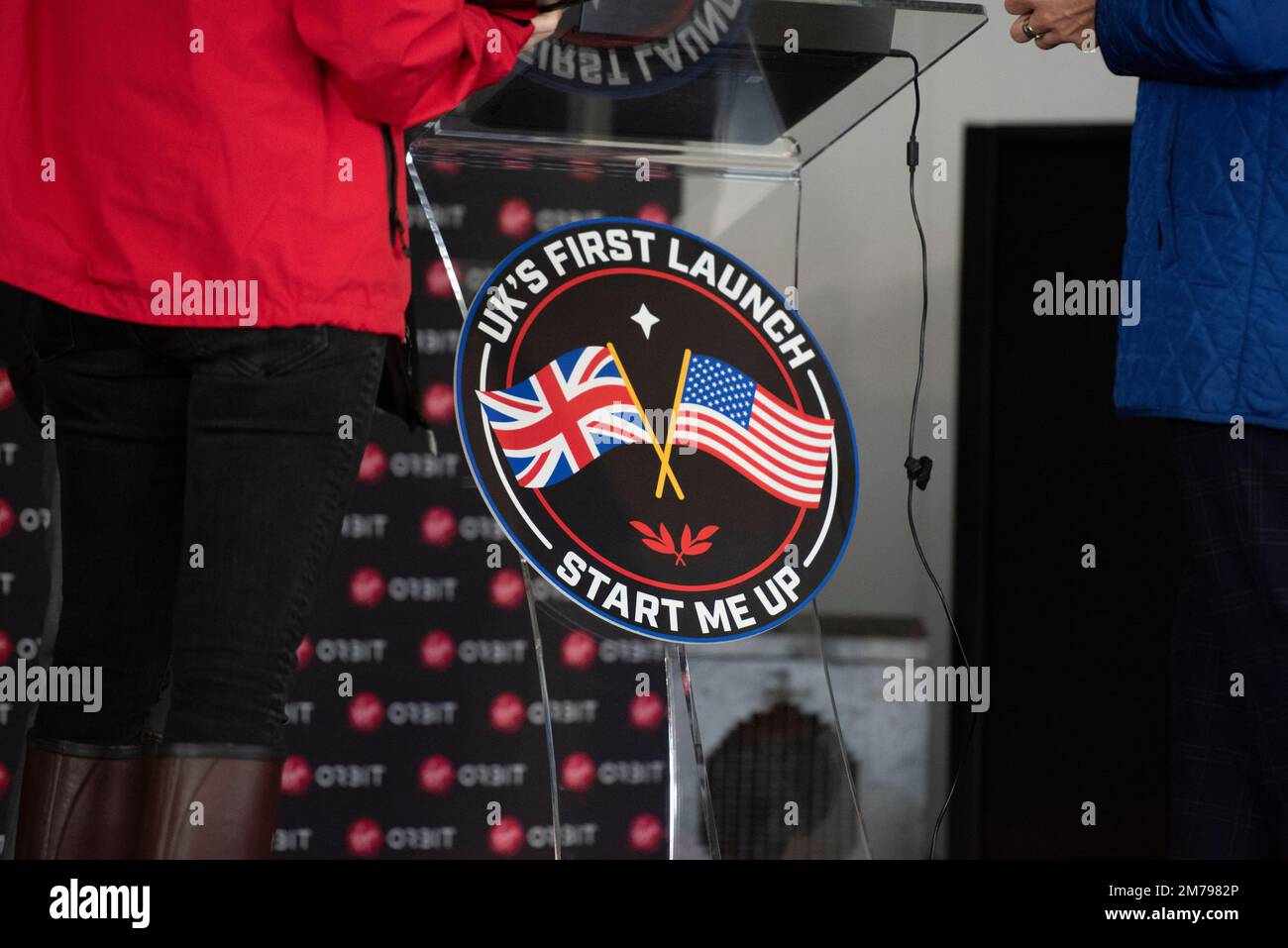 UNITED KINGDOM, Newquay 08 January 2022: “The first launch” badge iOS ...