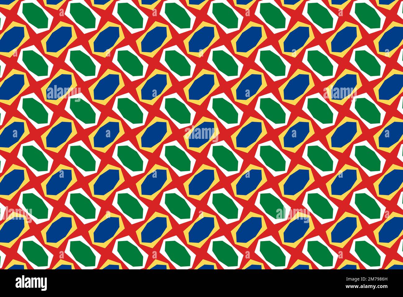 Geometric pattern in the colors of the national flag of Seychelles. The ...