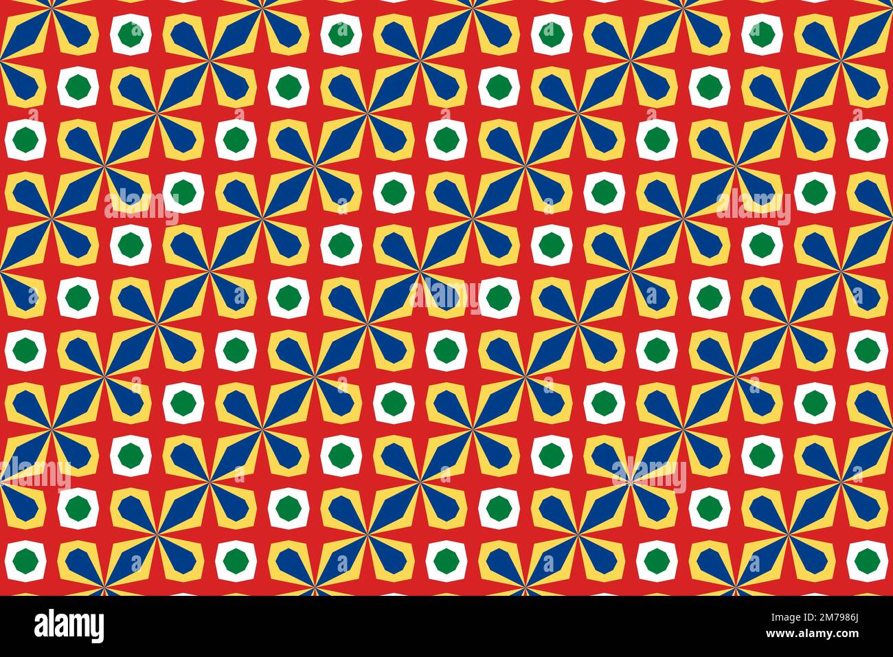 Geometric pattern in the colors of the national flag of Seychelles. The ...
