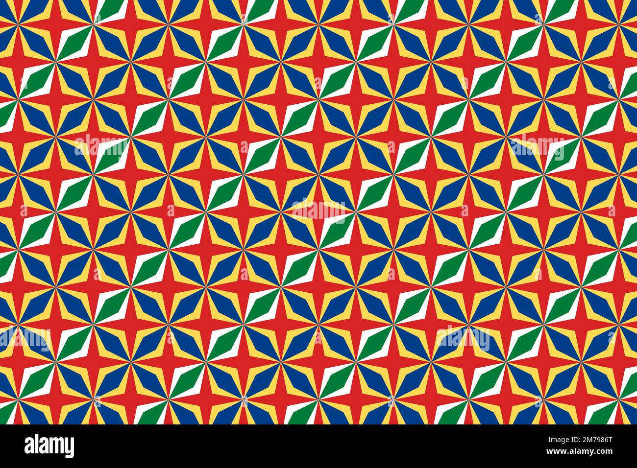 Geometric pattern in the colors of the national flag of Seychelles. The ...