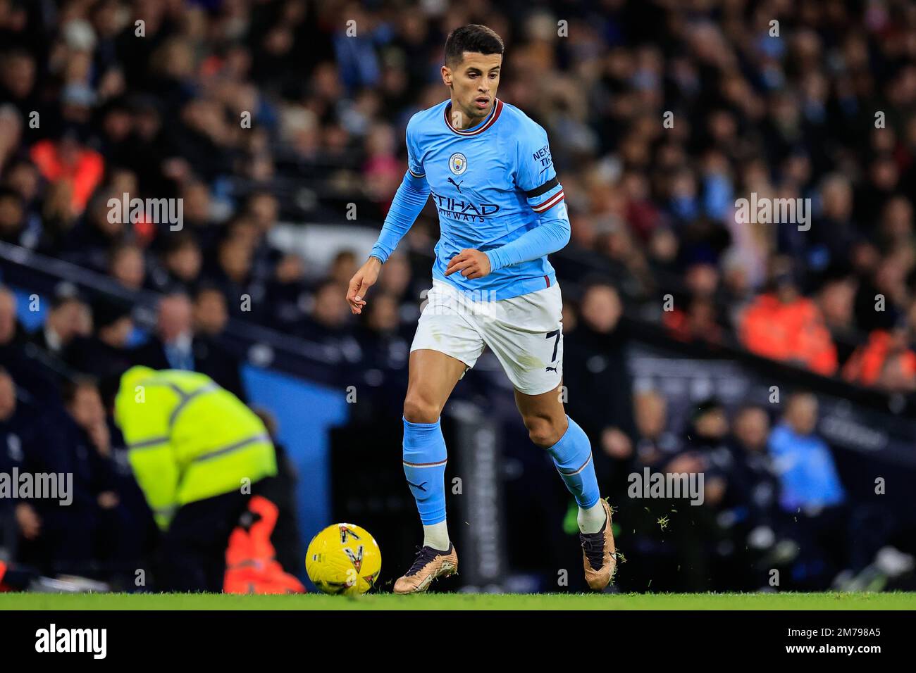 João Cancelo #7 of Manchester City on the ball during the Emirates FA ... João Cancelo #7 of Manchester City on the ball during the Emirates FA ...