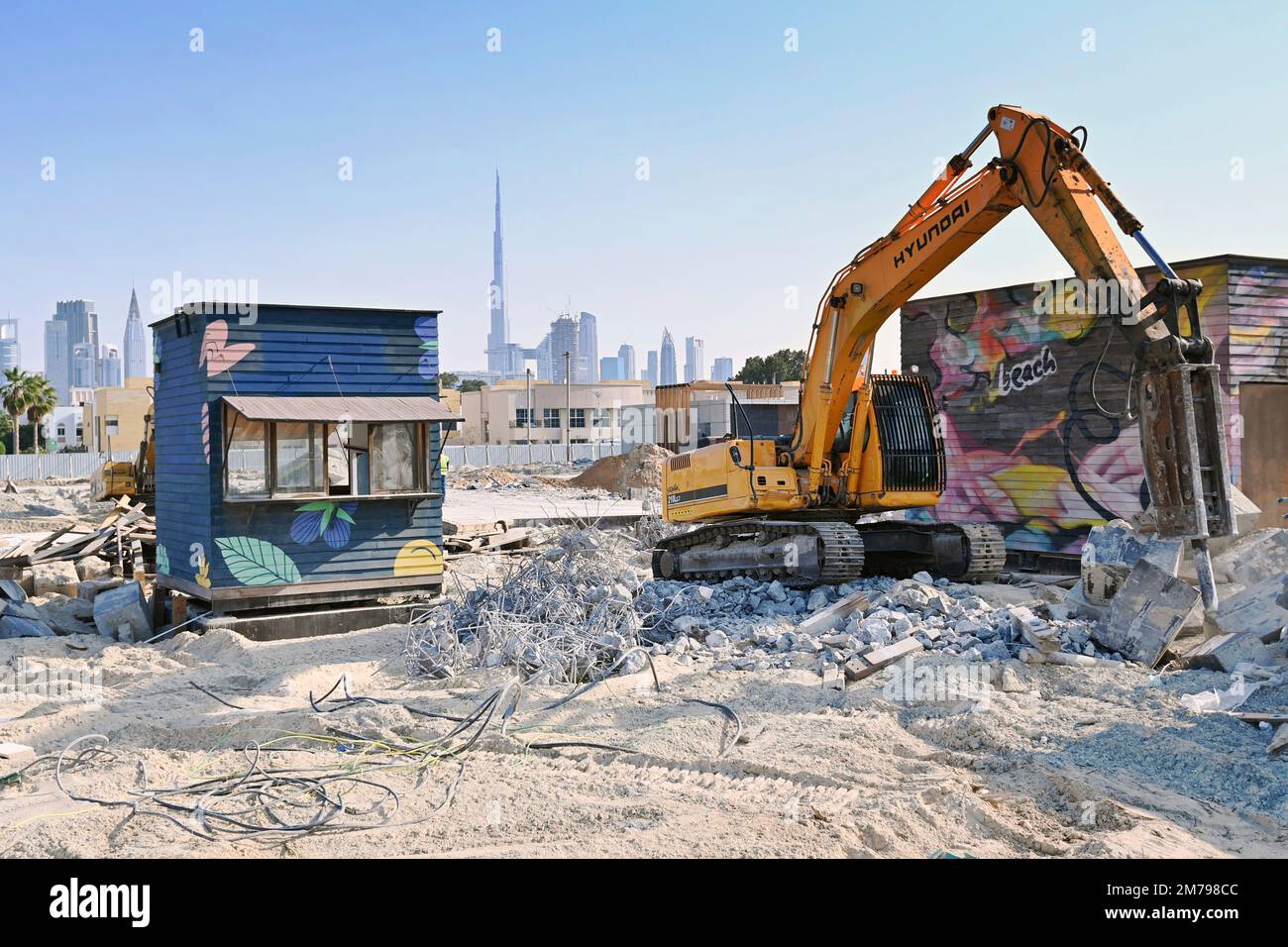 Excavators, demolition work, construction site, construction sites ...