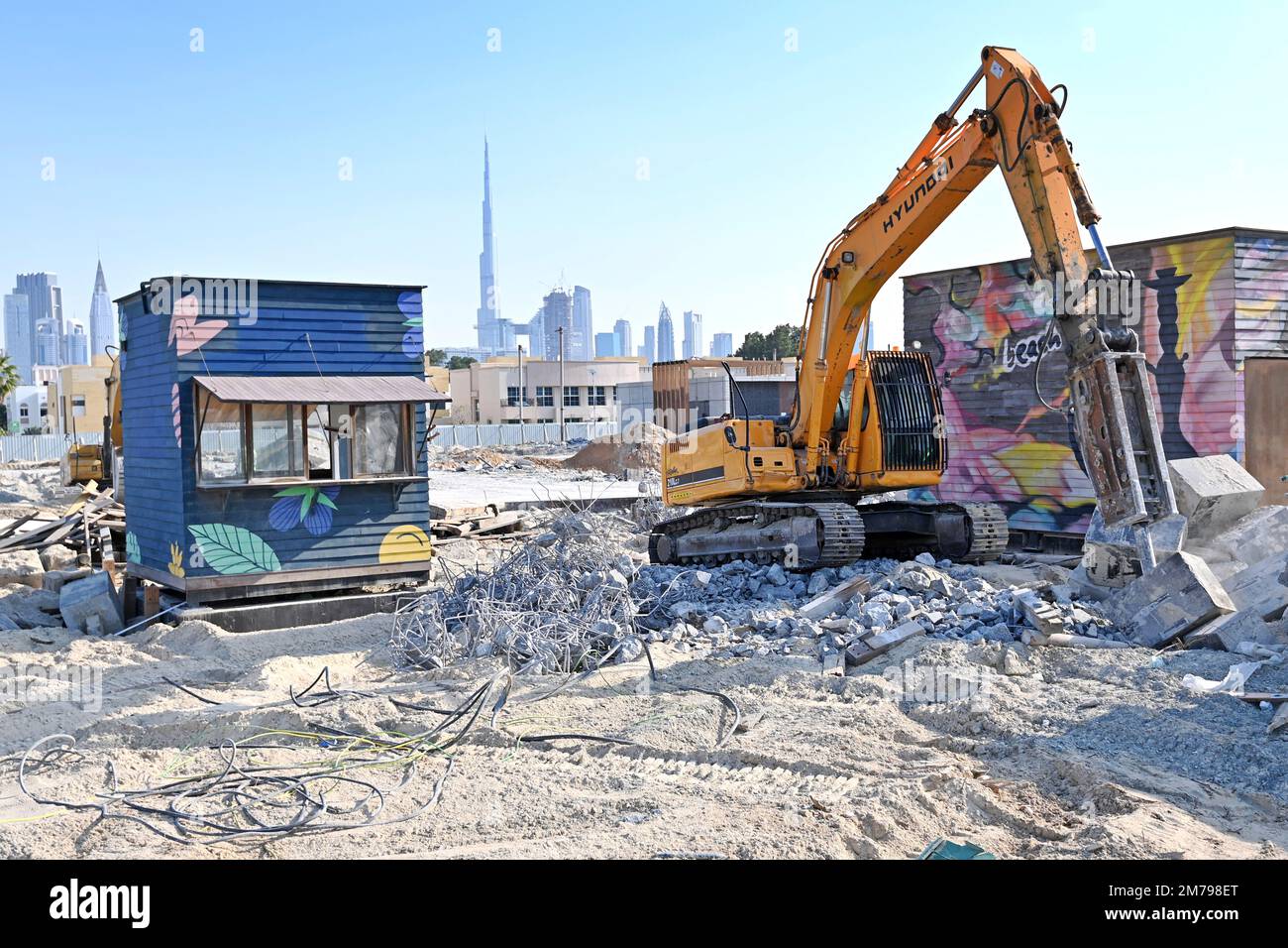 Excavators, demolition work, construction site, construction sites ...