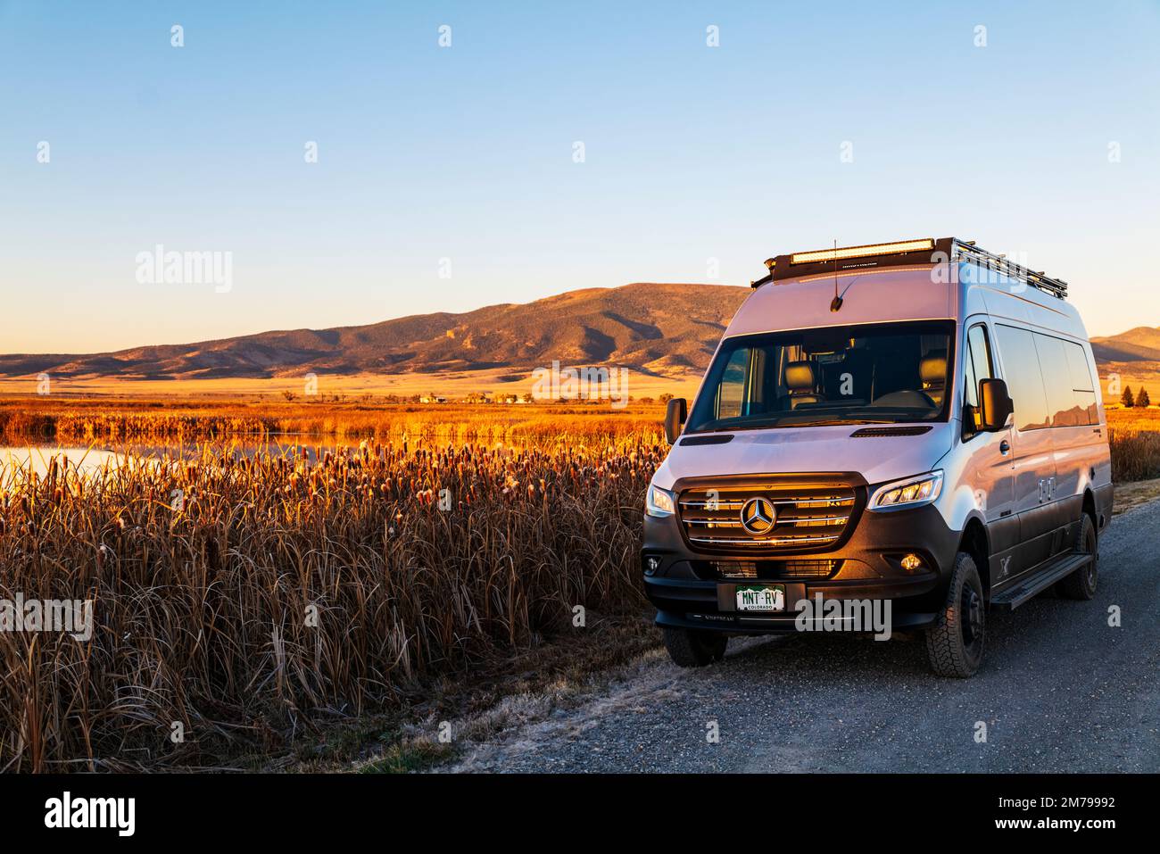 Airtream Interstate 24X campervan; Monte Vista National Wildlife Refuge ...