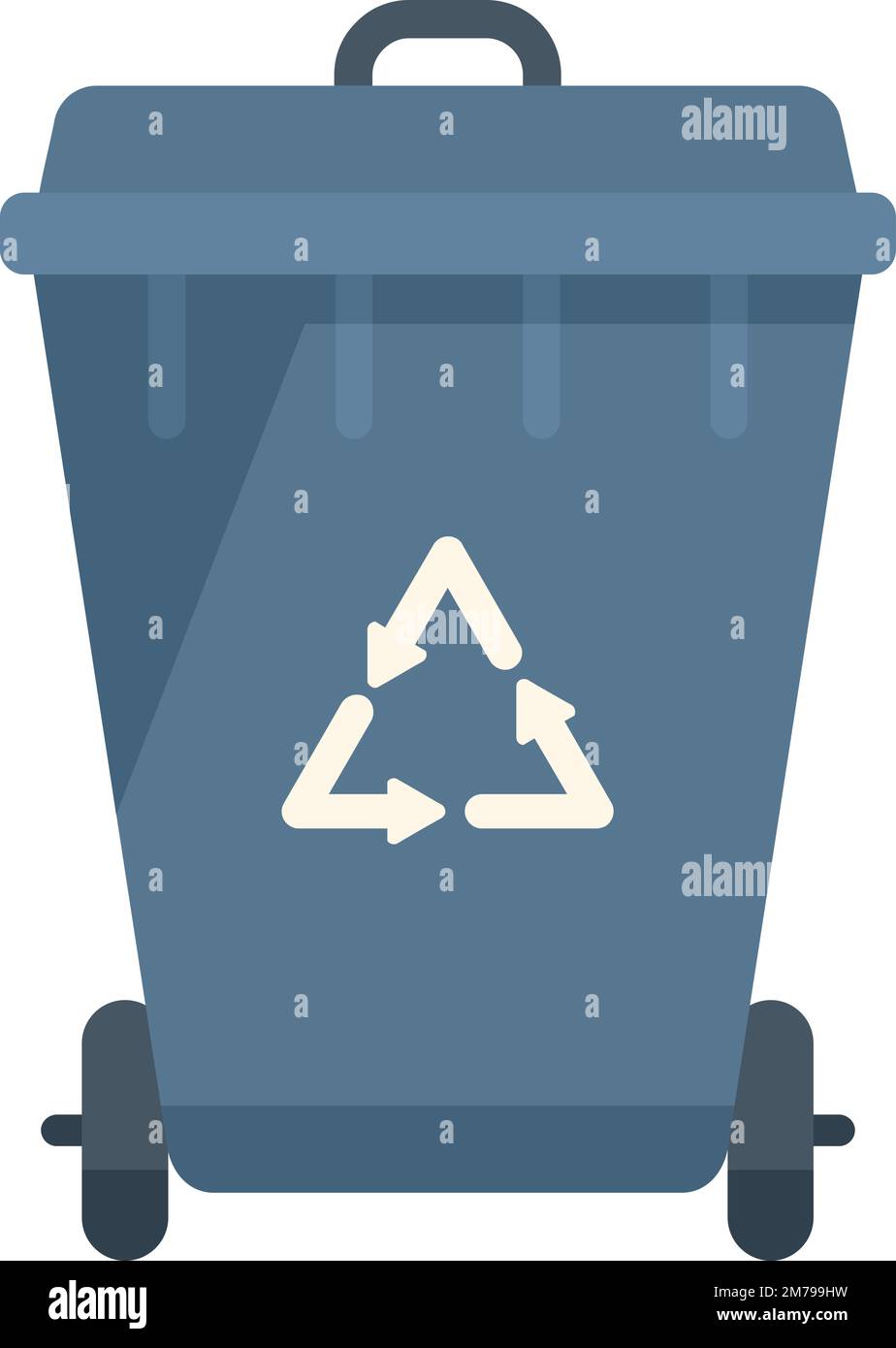 Recycle garbage bag icon flat vector. Trash food. Reduce plastic ...