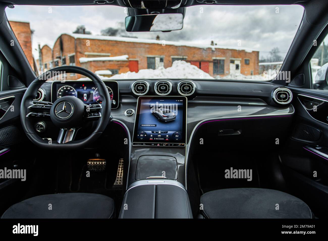 MOSCOW, RUSSIA - FEBRUARY 02, 2022. Mercedes-Benz C-Class 200 (W206 ...
