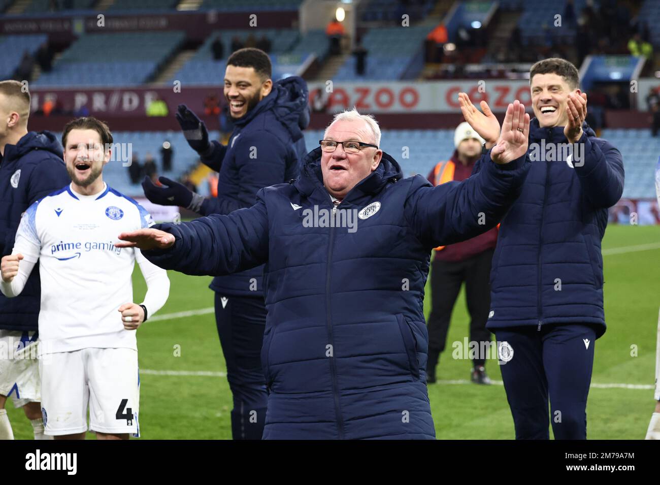 Steve evans stevenage celebrates hi-res stock photography and images ...