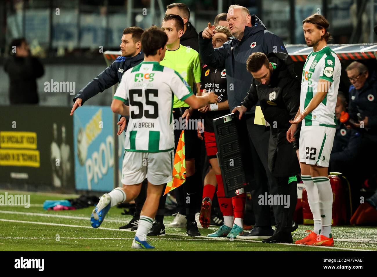 ROTTERDAM, NETHERLANDS - JANUARY 8: Thom van Bergen of FC Groningen ...