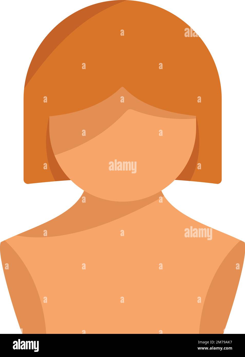 Short wig icon flat vector. Head style. Fashion model isolated Stock ... Short wig icon flat vector. Head style. Fashion model isolated Stock ...