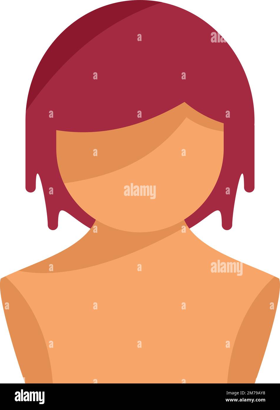 Young wig icon flat vector. Hairstyle short. Trendy man isolated Stock ...