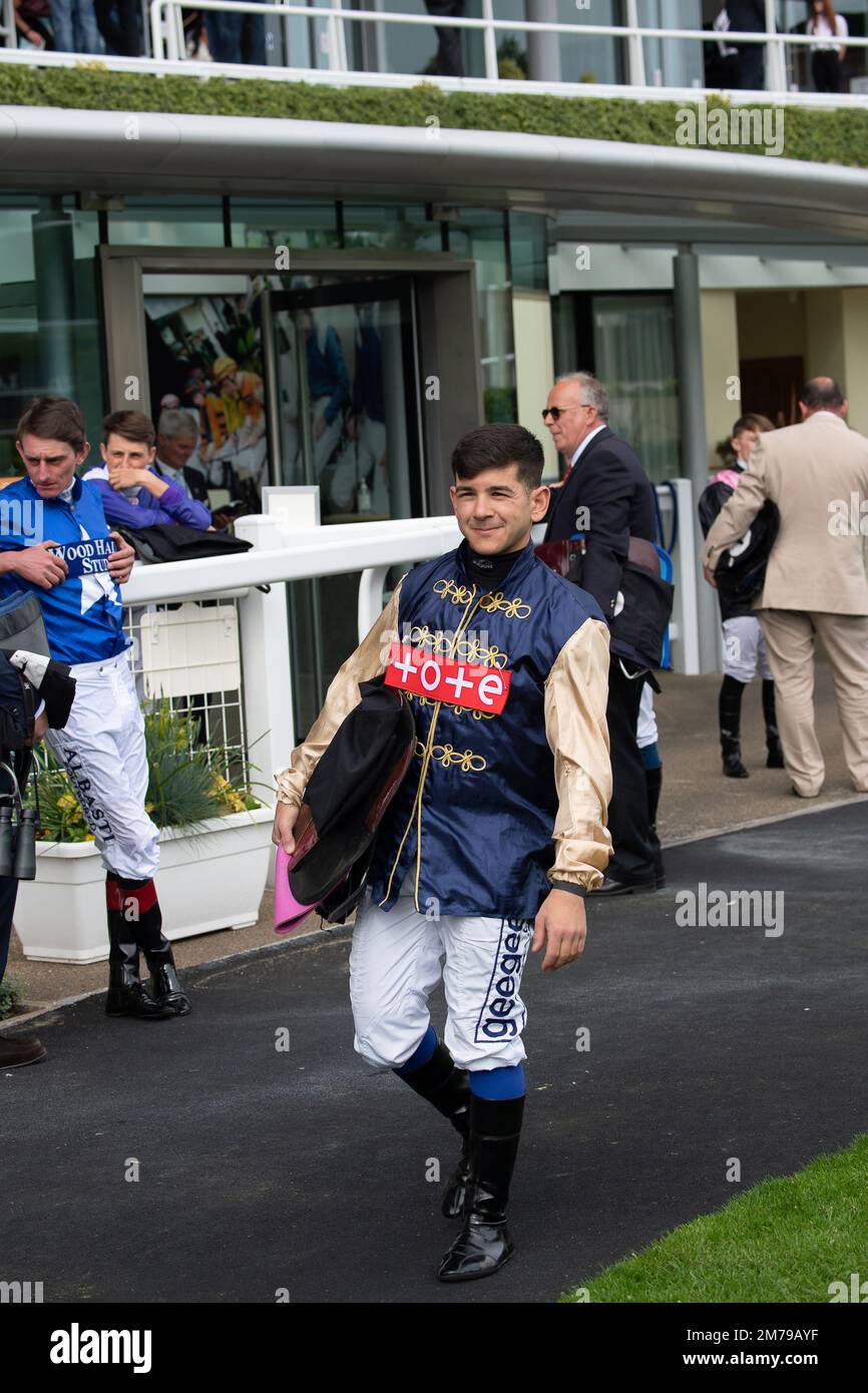 Ascot, Berkshire, UK. 6th May, 2022. Jockey Marco Ghiani before racing ...