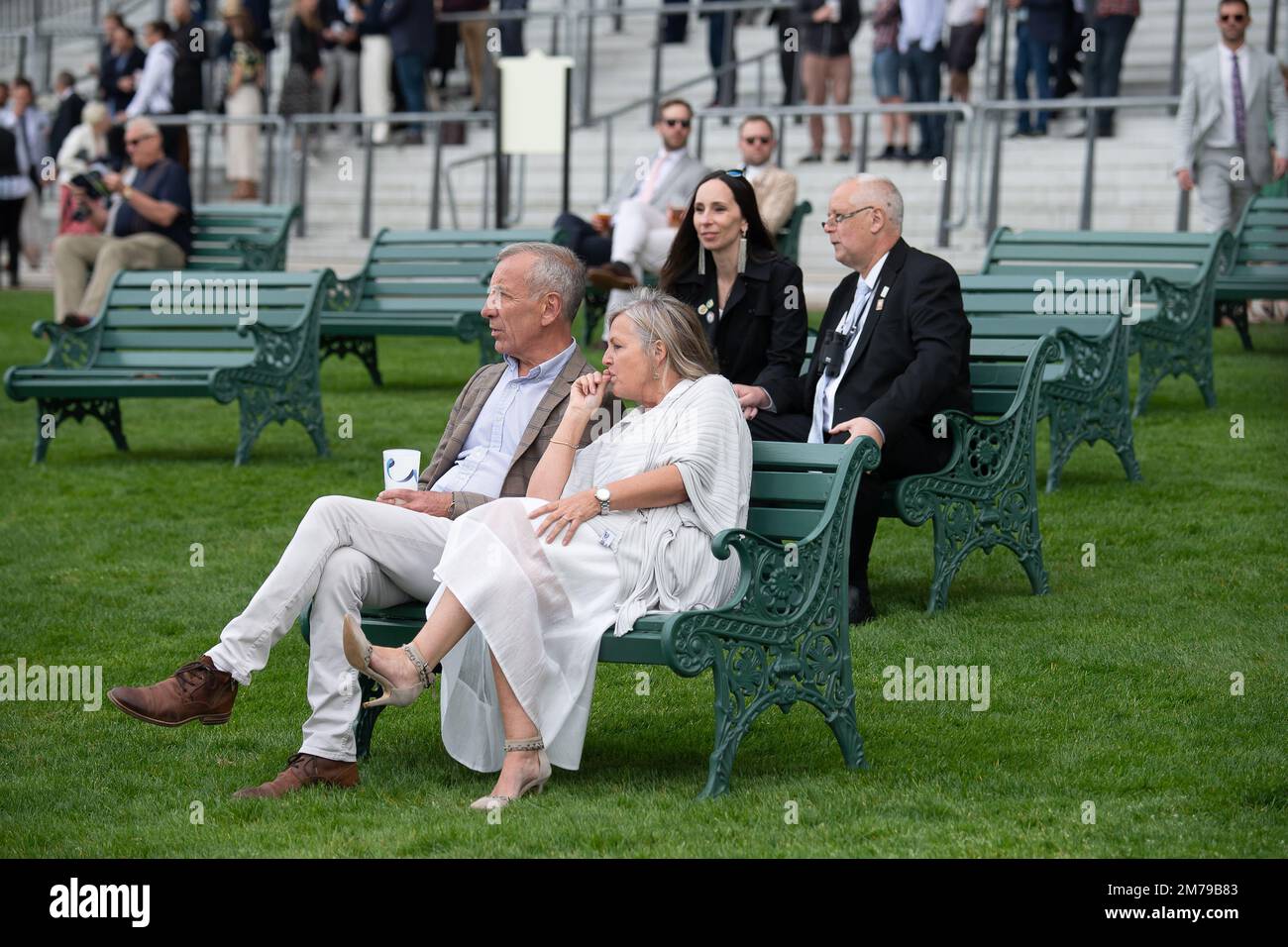 Ascot, Berkshire, UK. 6th May, 2022. Racegoers enjoying their day at ...