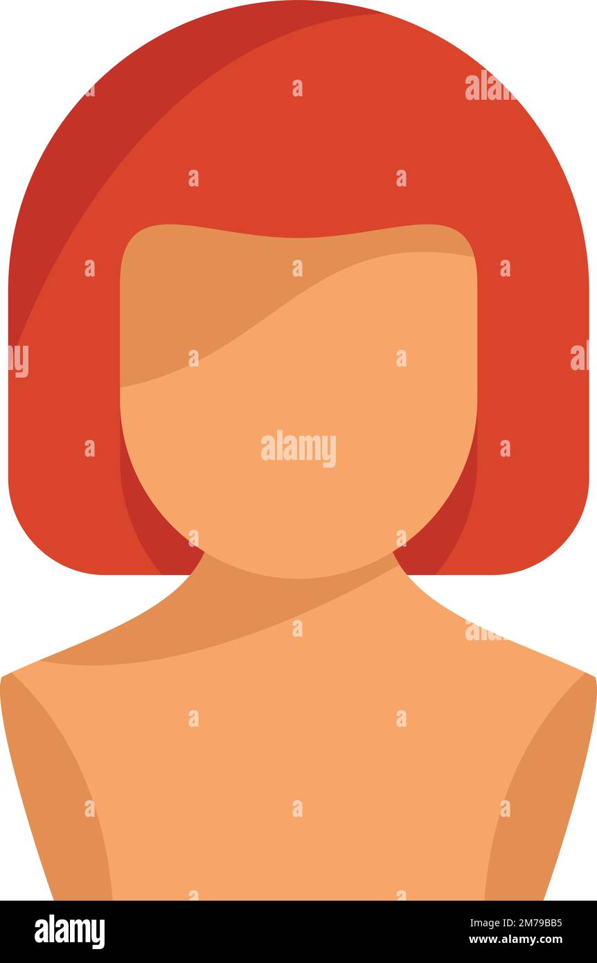 Lady wig icon flat vector. Long hair. Short model isolated Stock Vector ... Lady wig icon flat vector. Long hair. Short model isolated Stock Vector ...