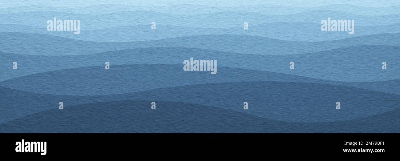 Abstract art wide panorama background azure blue colors. Watercolor ...