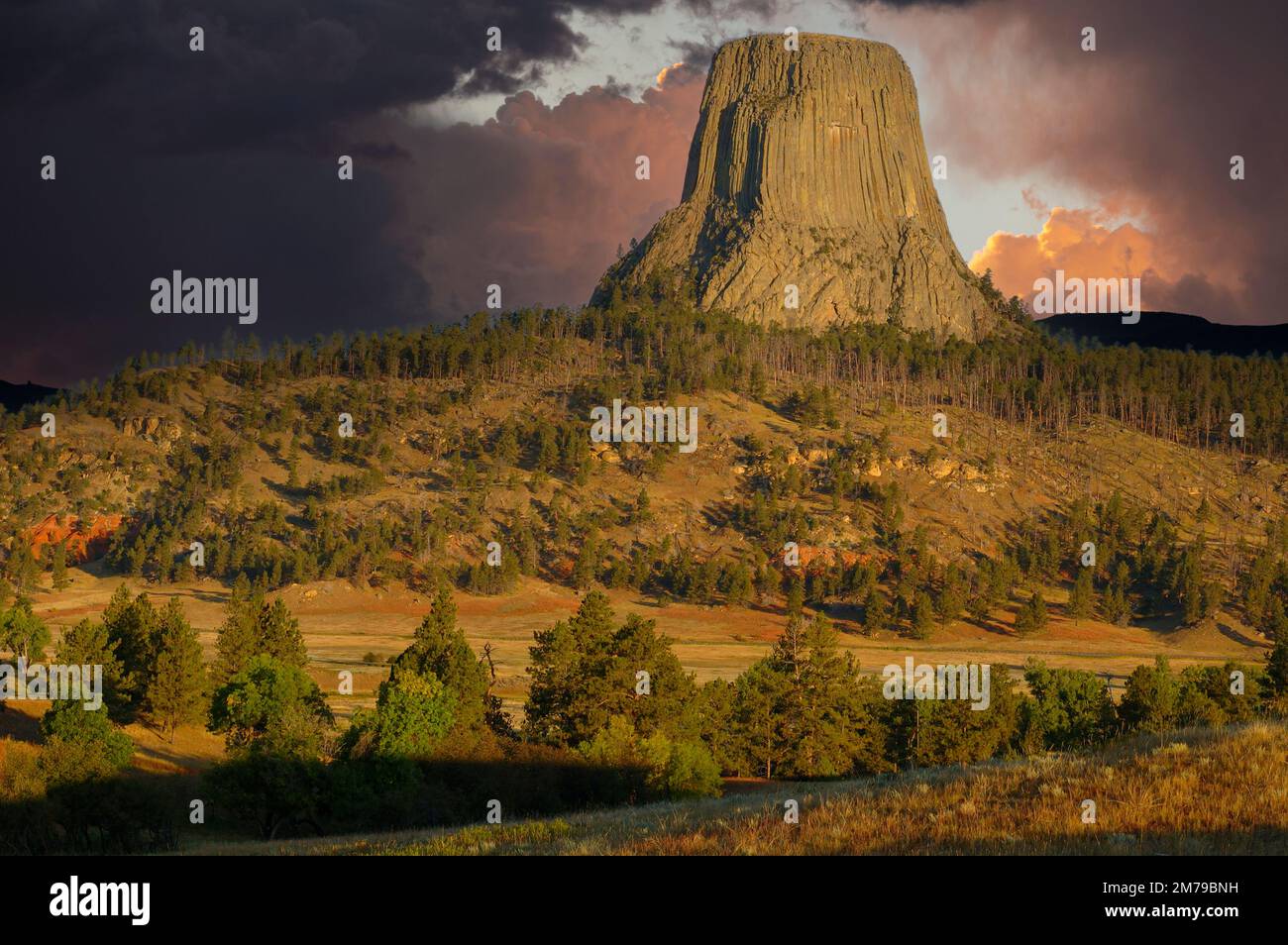 USA, Wyoming, Great Plains, Crook County, Devils Tower, National ...