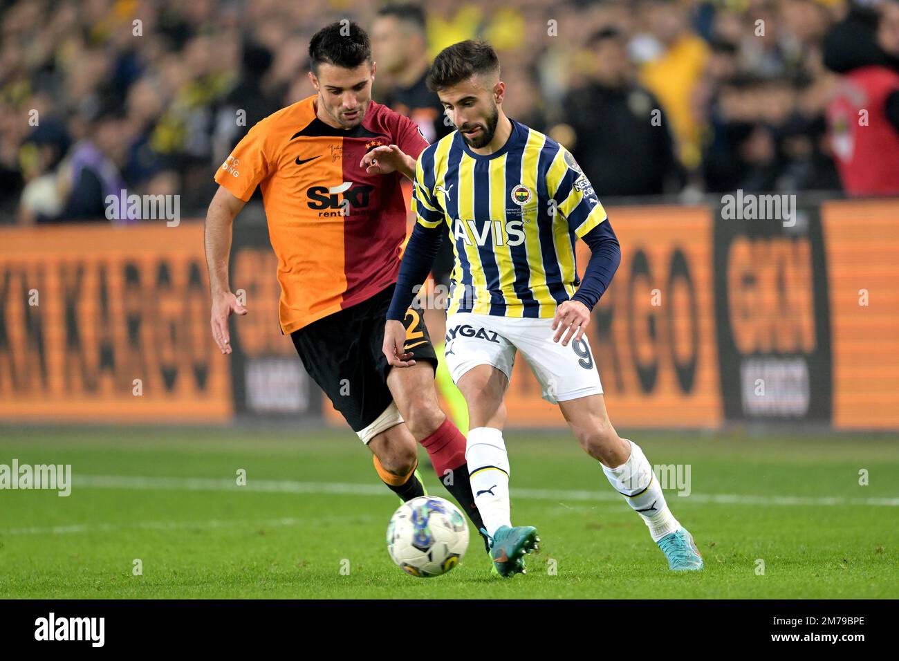 ISTANBUL - Leo Dubois of Galatasaray AS, Diego Martin Rossi Marachlian ...
