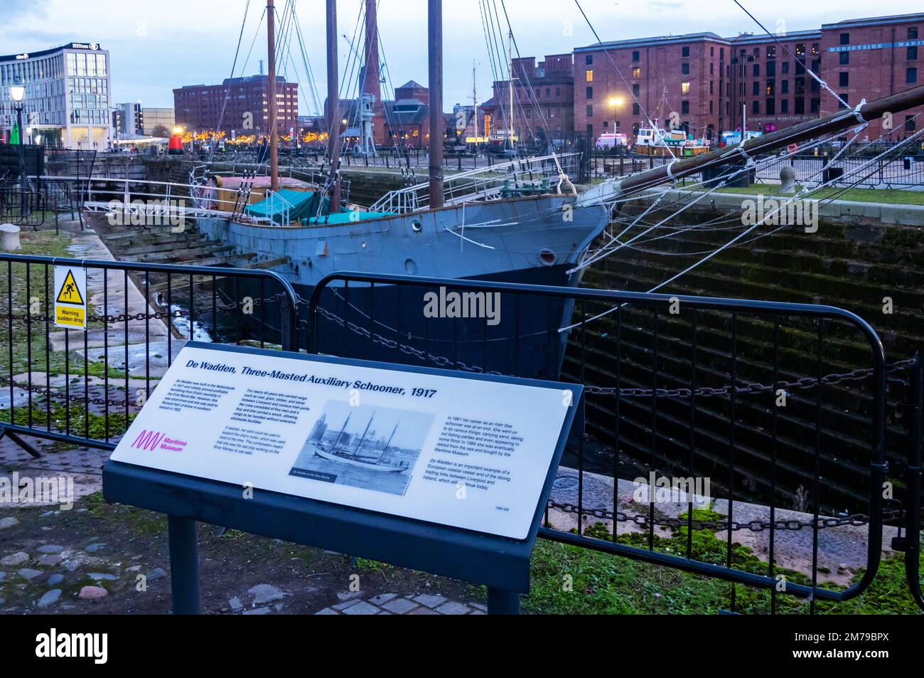 De Wadden, a three-masted schooner, 1917 Stock Photo - Alamy