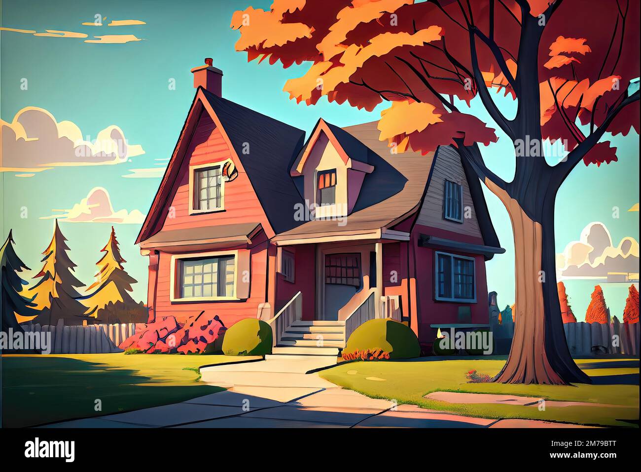 Suburban neighborhood house hi-res stock photography and images - Alamy