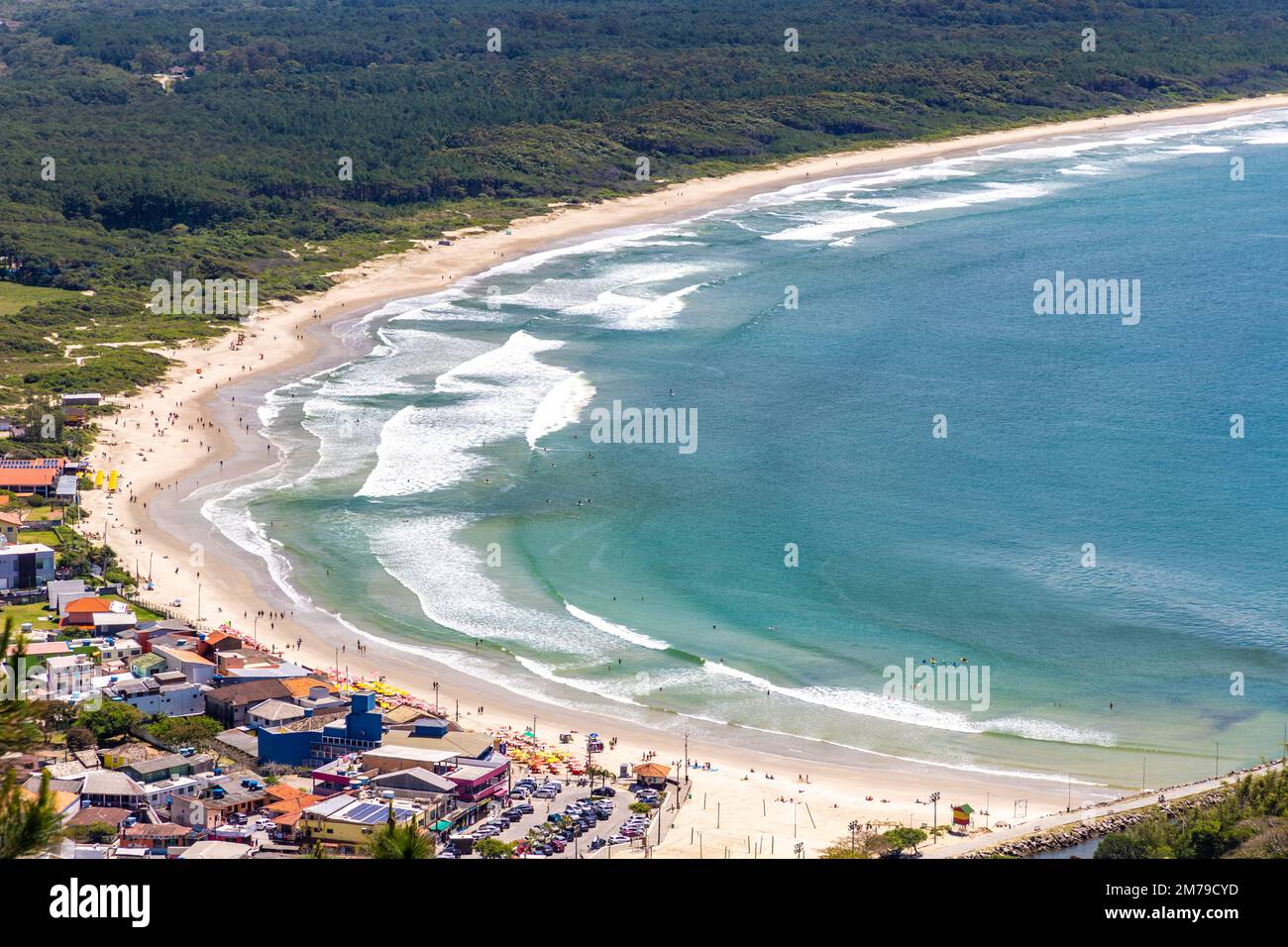 Aerial view of Barra da Lagoa beach, Santa Catarina, Brazil Stock Photo ...