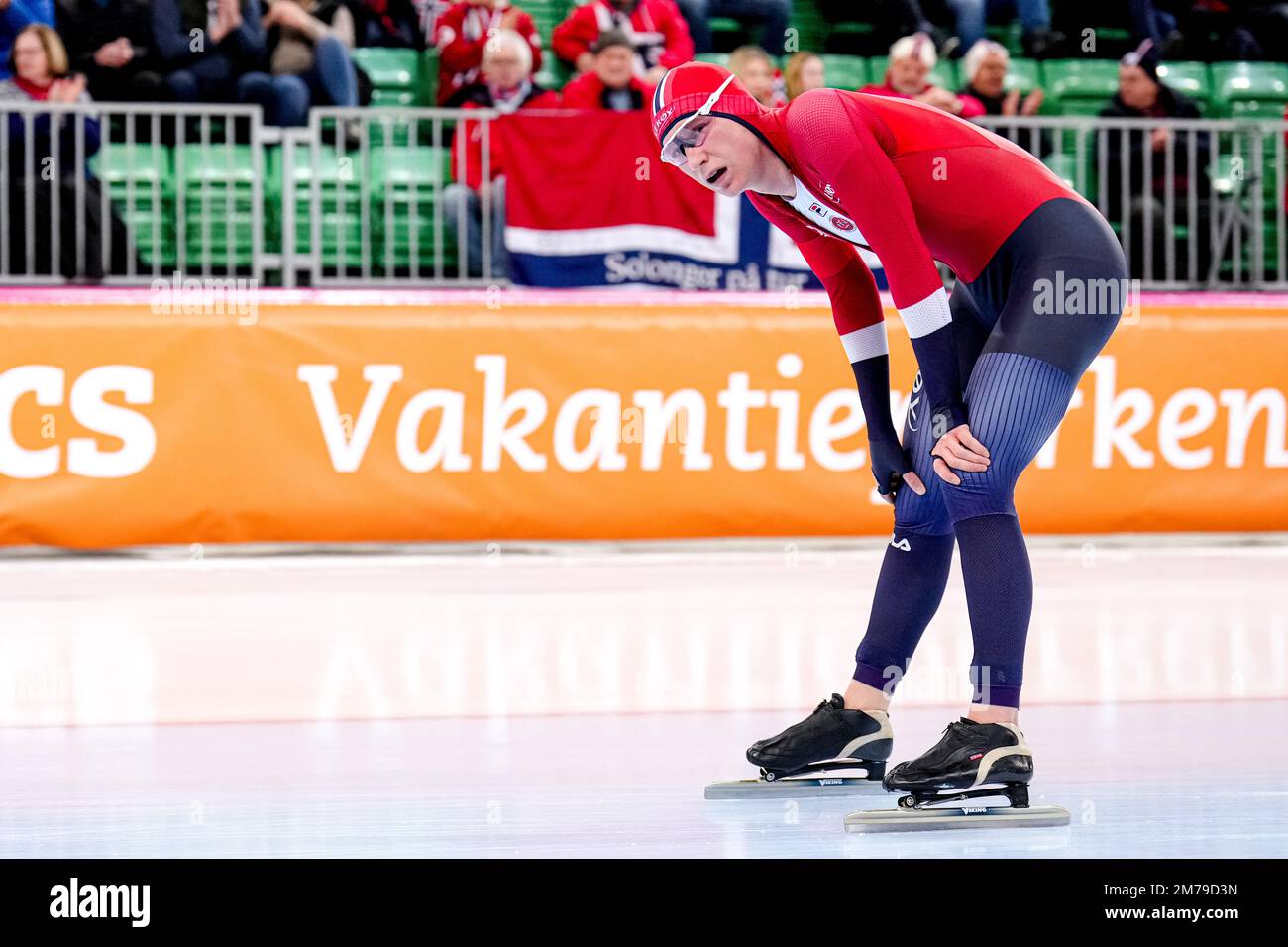 HAMAR, NORWAY - JANUARY 8: Peder Kongshaug of Norway competing in the ...