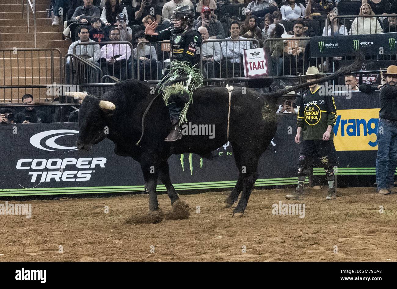 New York, New York, USA. 7th Jan, 2023. Professional bull rider TATE ...