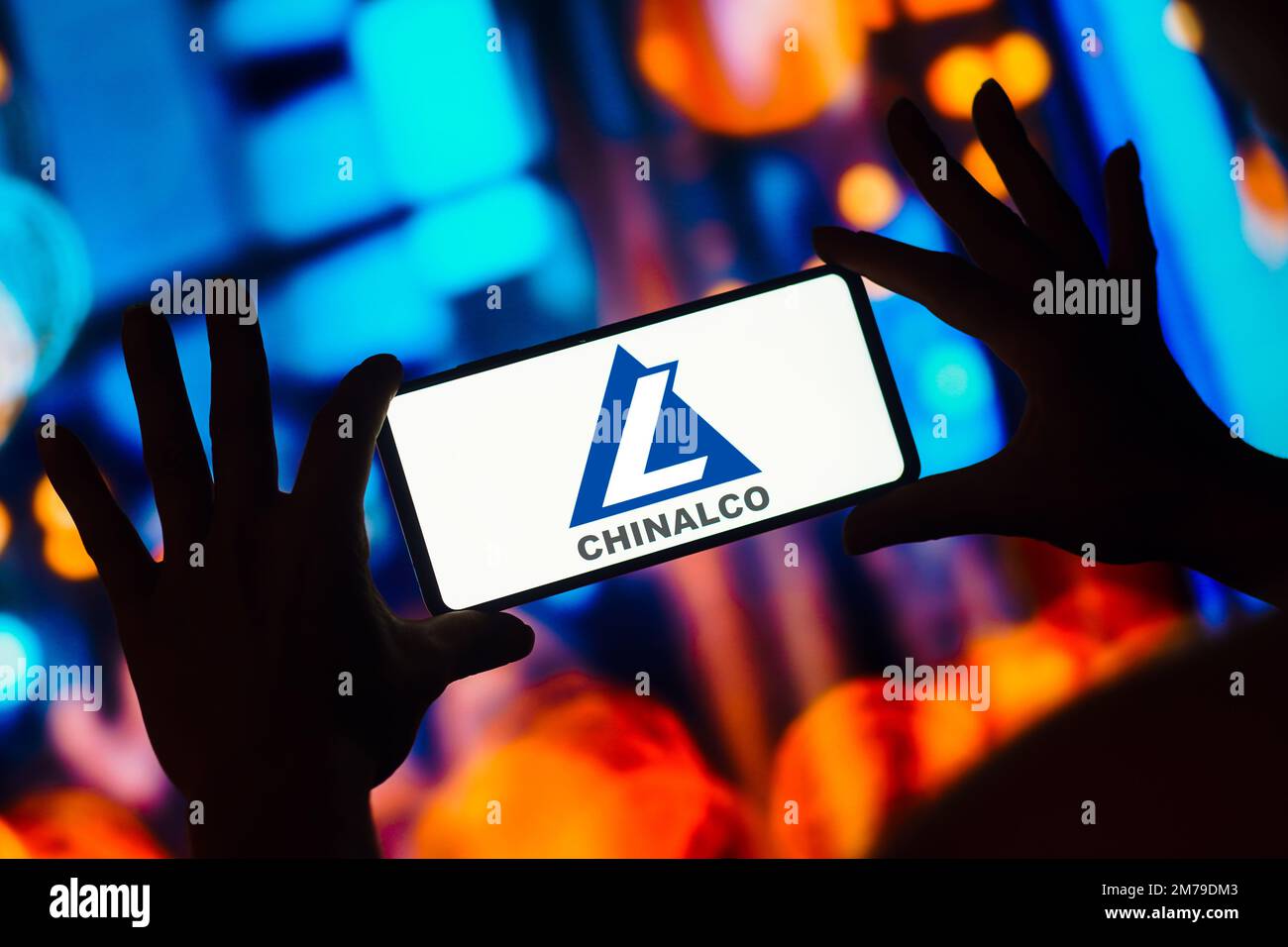 In this photo illustration, the Aluminum Corporation of China Limited ...