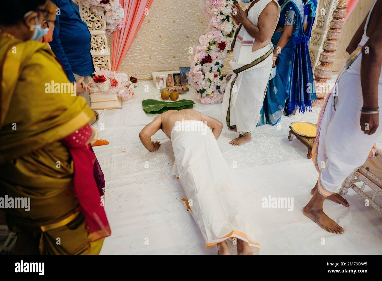 The group of people celebrating Indian traditional ceremony Stock Photo ...