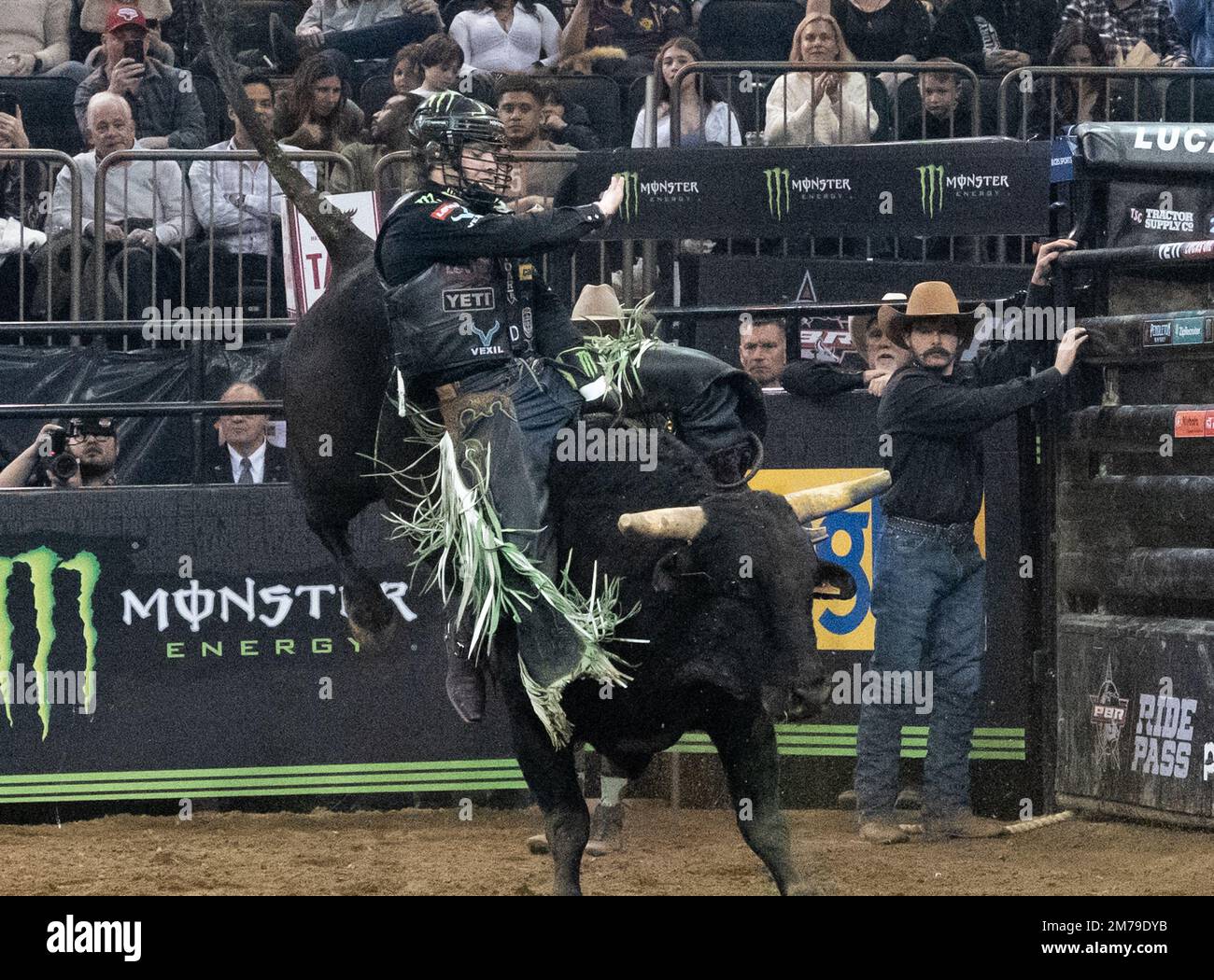 New York, New York, USA. 7th Jan, 2023. Professional bull rider TATE ...