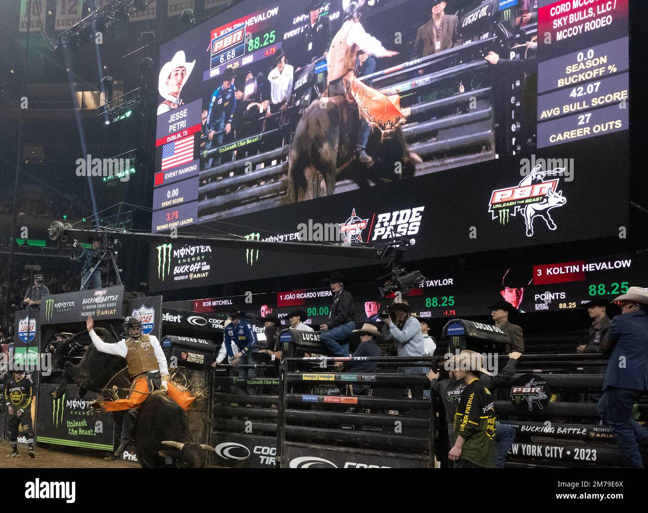 New York, New York, USA. 7th Jan, 2023. Professional bull rider JESSE ...