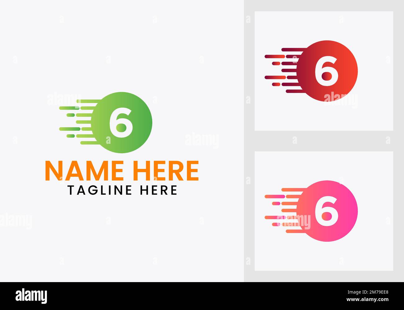 Letter 6 Technology Logo Design Template. Modern Logotype Symbol Stock ...