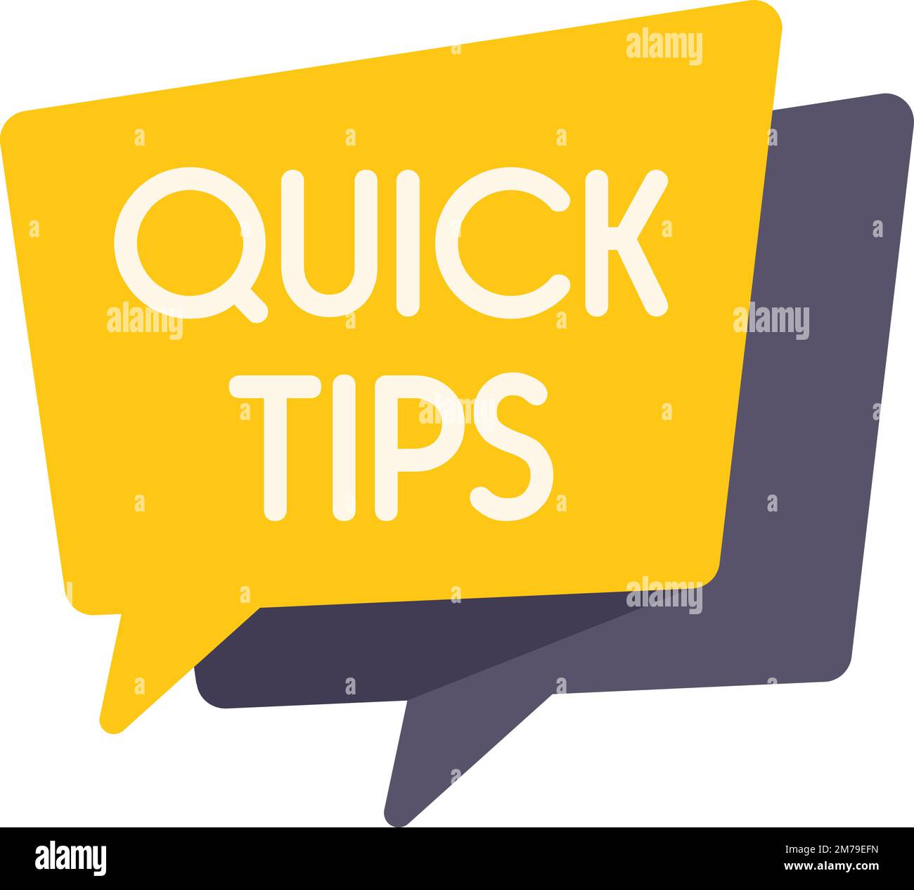Quick tip icon flat vector. Idea trick. Text help isolated Stock Vector ...