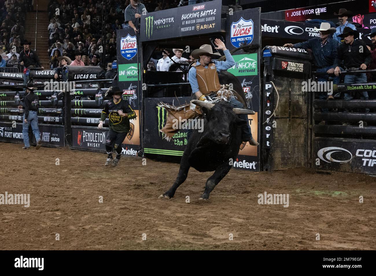 New York, New York, USA. 7th Jan, 2023. Professional bull rider RAFAEL ...