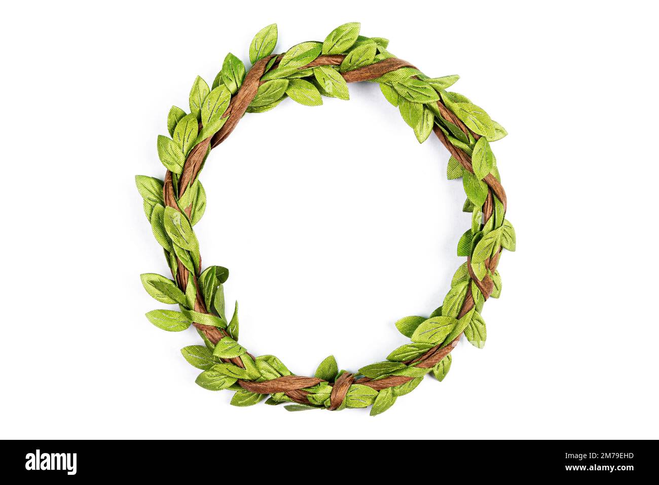 Wreath frame on white background Stock Photo - Alamy