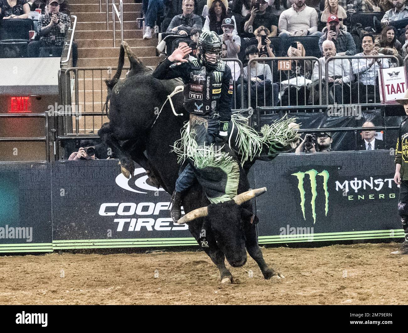 New York, New York, USA. 7th Jan, 2023. Professional bull rider TATE ...