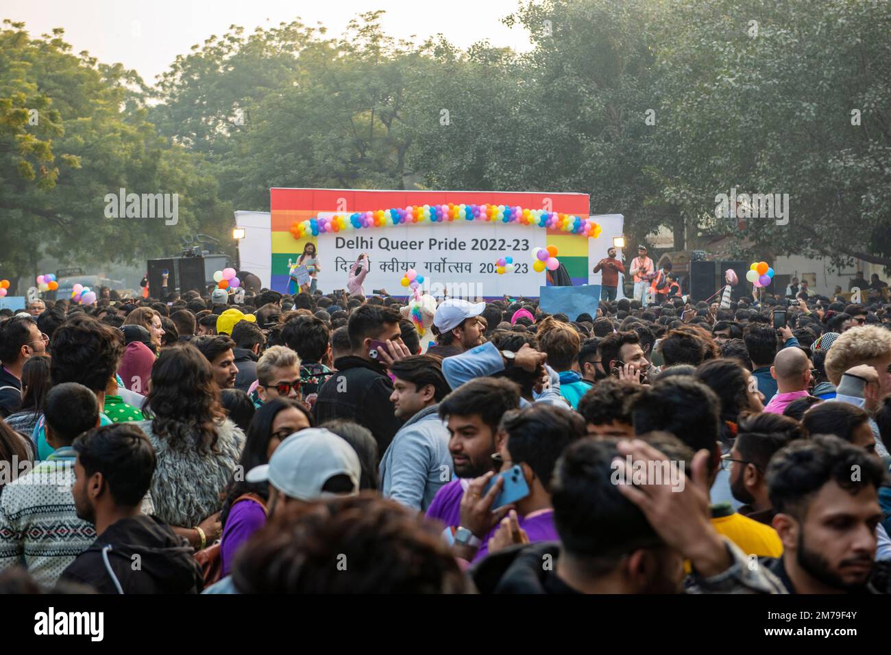 New Delhi, India. 08th Jan, 2023. A crowd of participants is seen ...