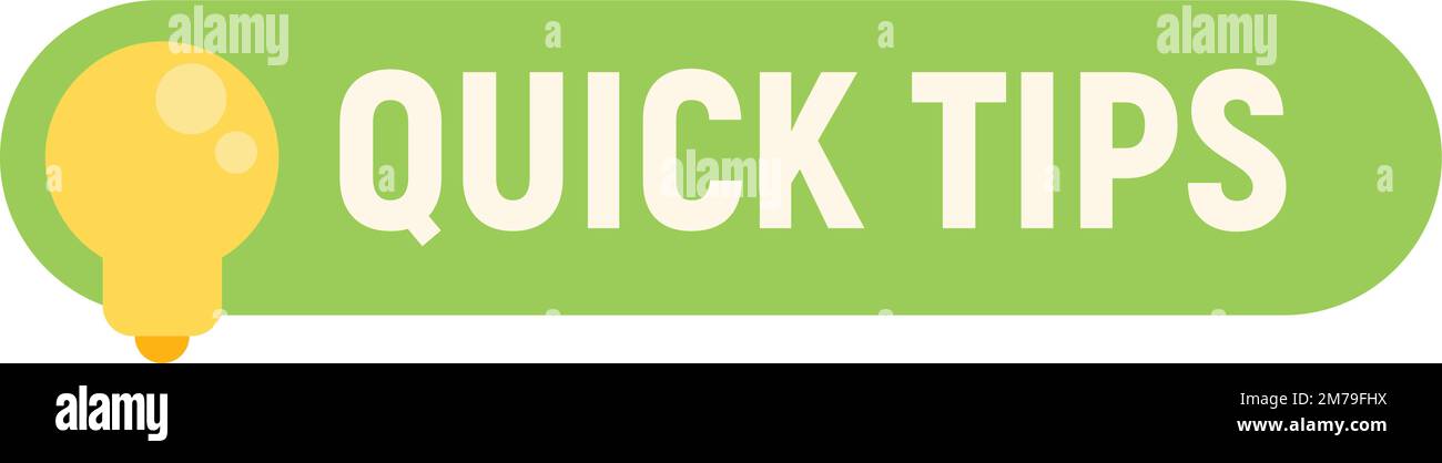 Business tip icon flat vector. Advice idea. Text sticker isolated Stock ...
