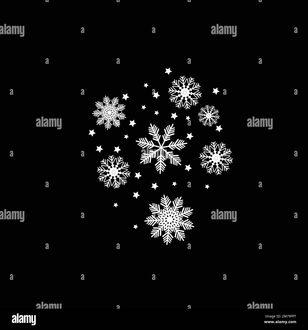Red Snowflake icon isolated on white background. Vector Illustration ...
