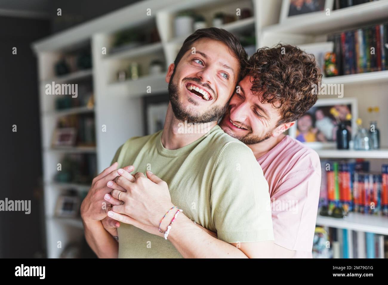 Lgbtq family at home hi-res stock photography and images - Alamy