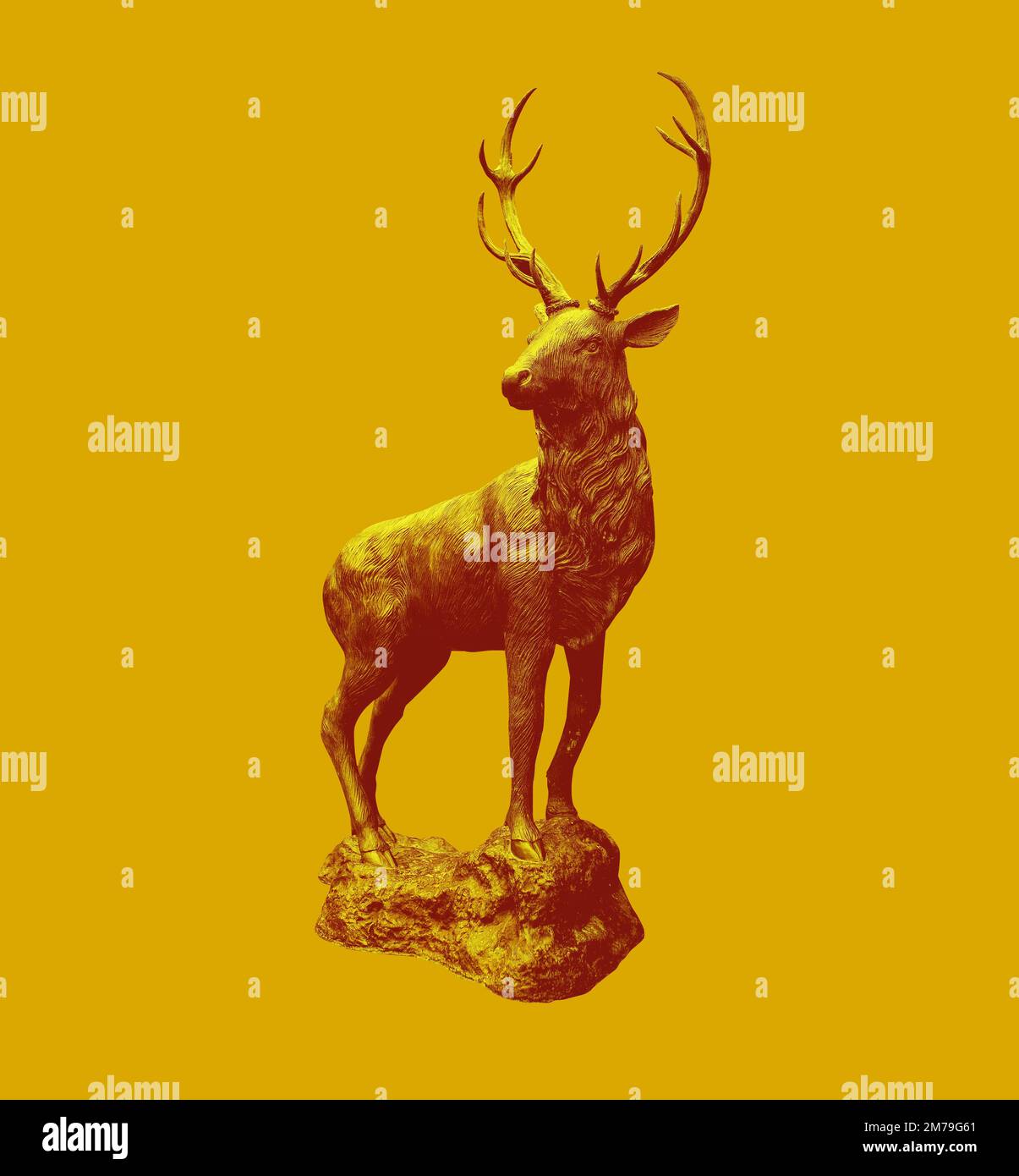 Beautiful and traditional british Deer Stag bronze, or alloy statue or ...